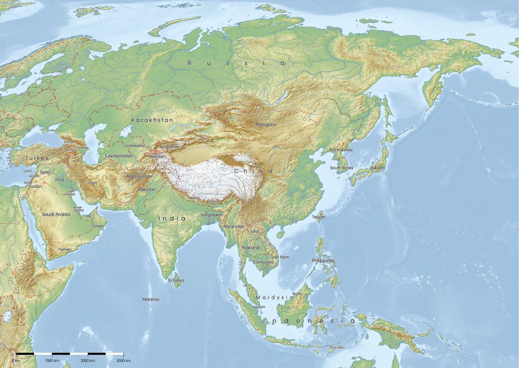Free Maps of Asia | Mapswire