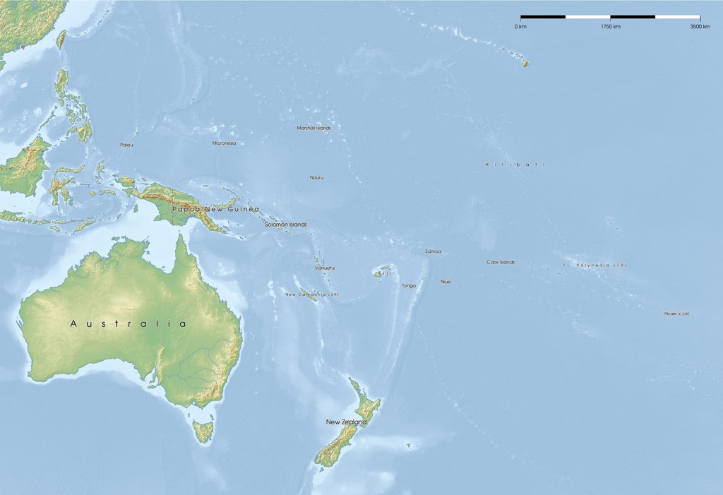 Free Maps of Australia and Oceania | Mapswire