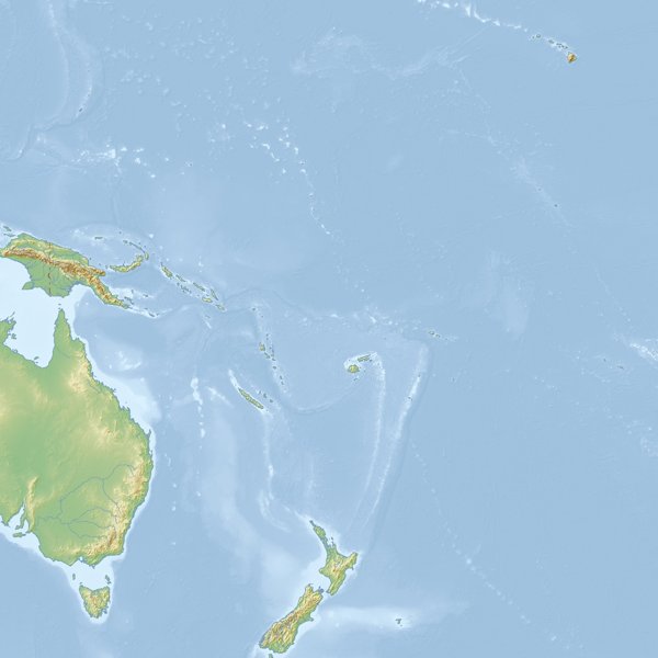 Physical Maps of Australia and Oceania | Mapswire