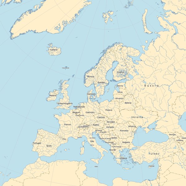 Free Maps of Europe | Mapswire