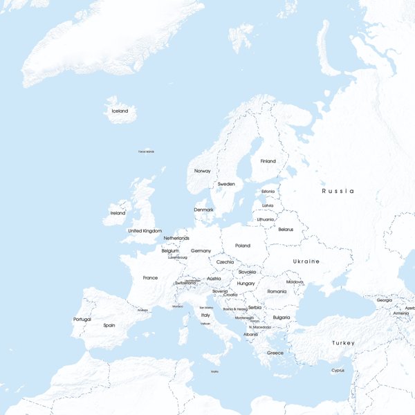 Free Maps of Europe | Mapswire