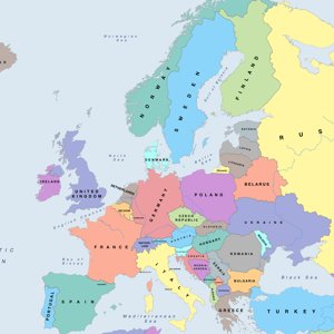 Free Maps of Europe | Mapswire