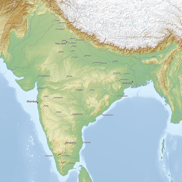 Free Maps of India | Mapswire