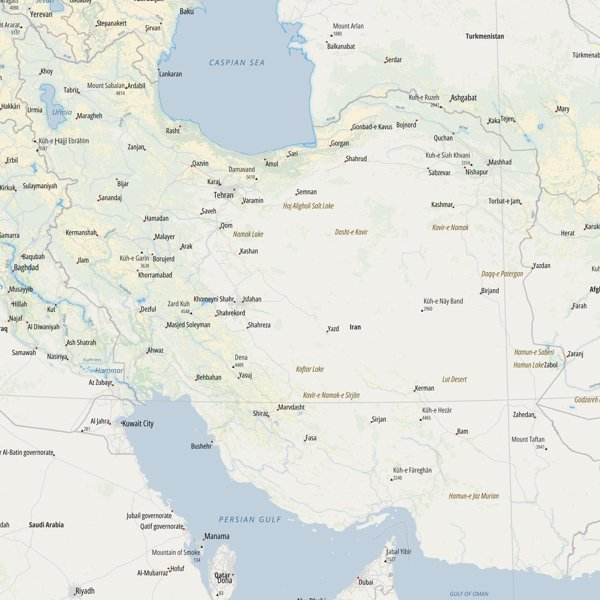 Free Maps of Iran | Mapswire