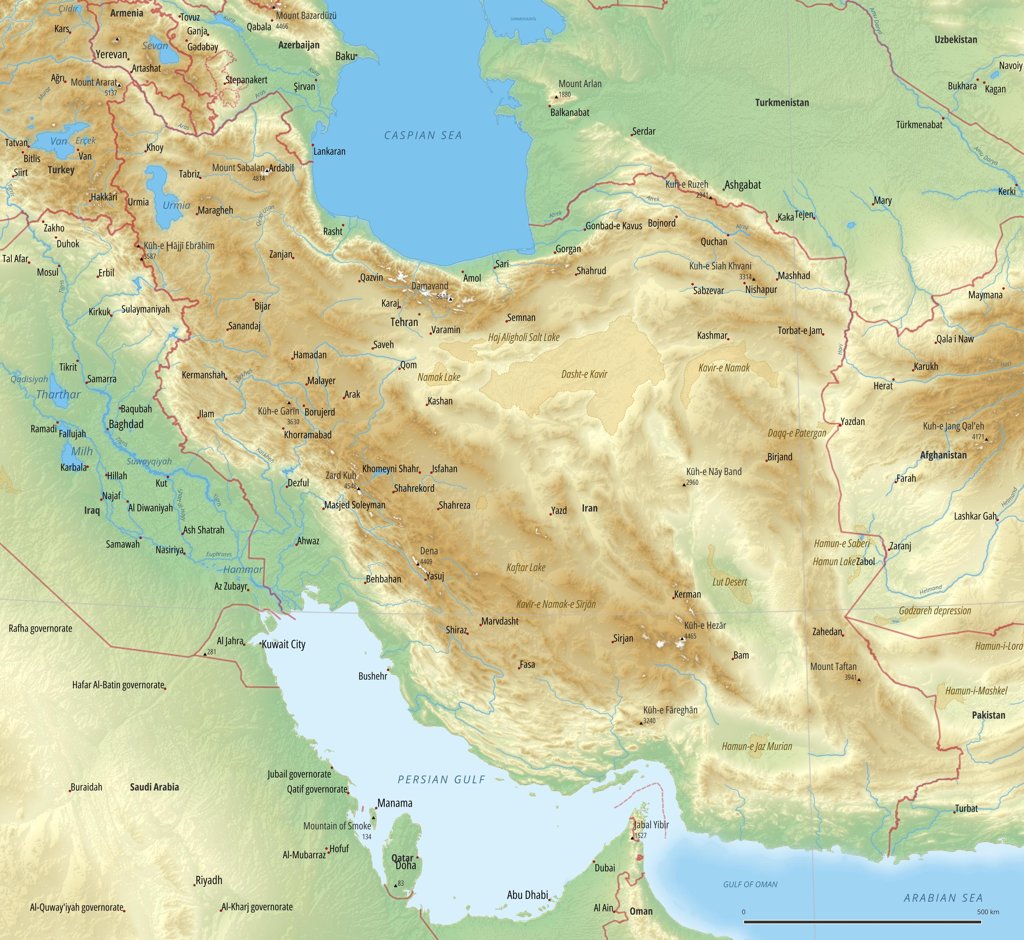 Free Maps of Iran | Mapswire
