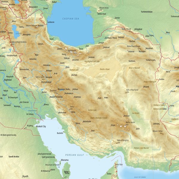 Free Maps of Iran | Mapswire