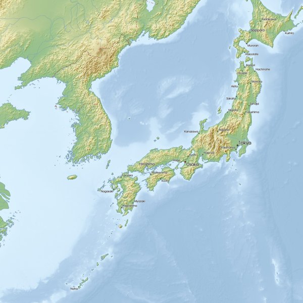 Free Maps of Japan | Mapswire