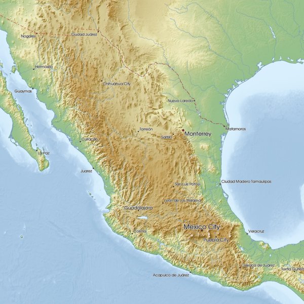 Free Maps of Mexico | Mapswire