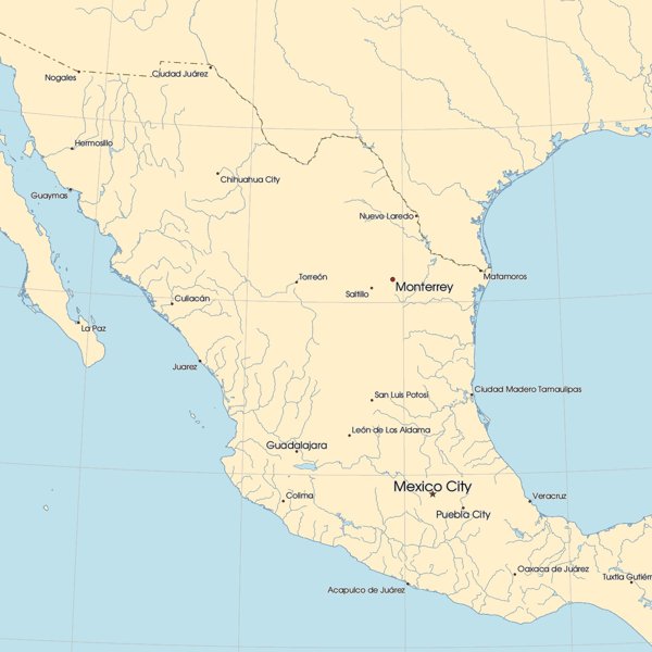 Free Maps of Mexico | Mapswire