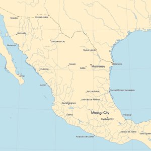 Free Maps of Mexico | Mapswire