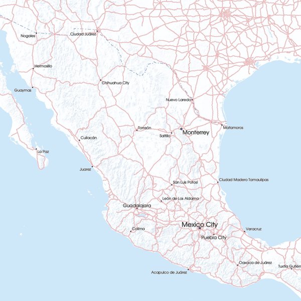 Free Maps of Mexico | Mapswire