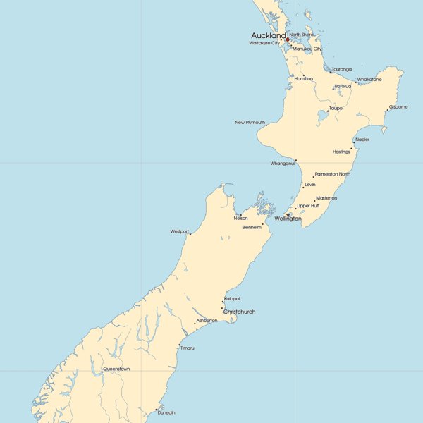 Free Maps of New Zealand | Mapswire