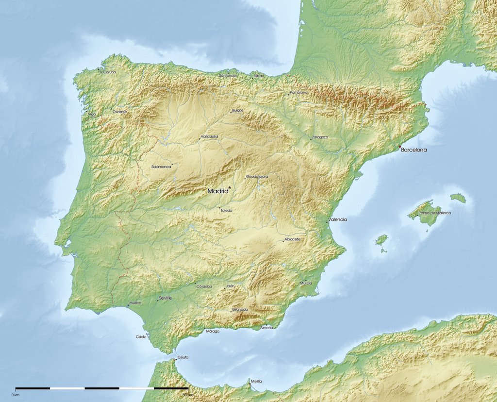 Free Maps of Spain | Mapswire
