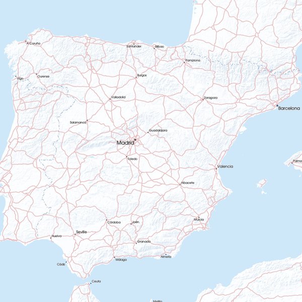 Free Maps of Spain | Mapswire