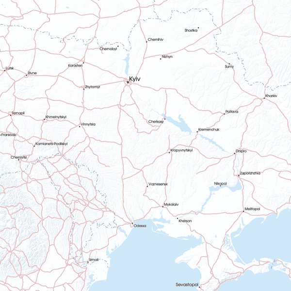Free Maps of Ukraine | Mapswire