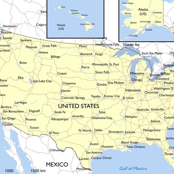 Free Maps of the United States | Mapswire