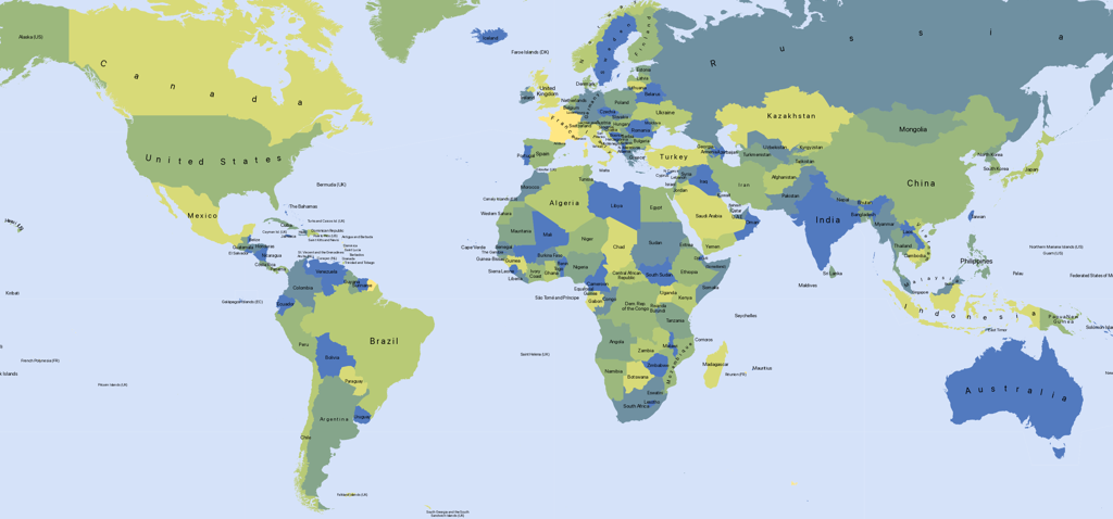 Free Maps of the World | Mapswire